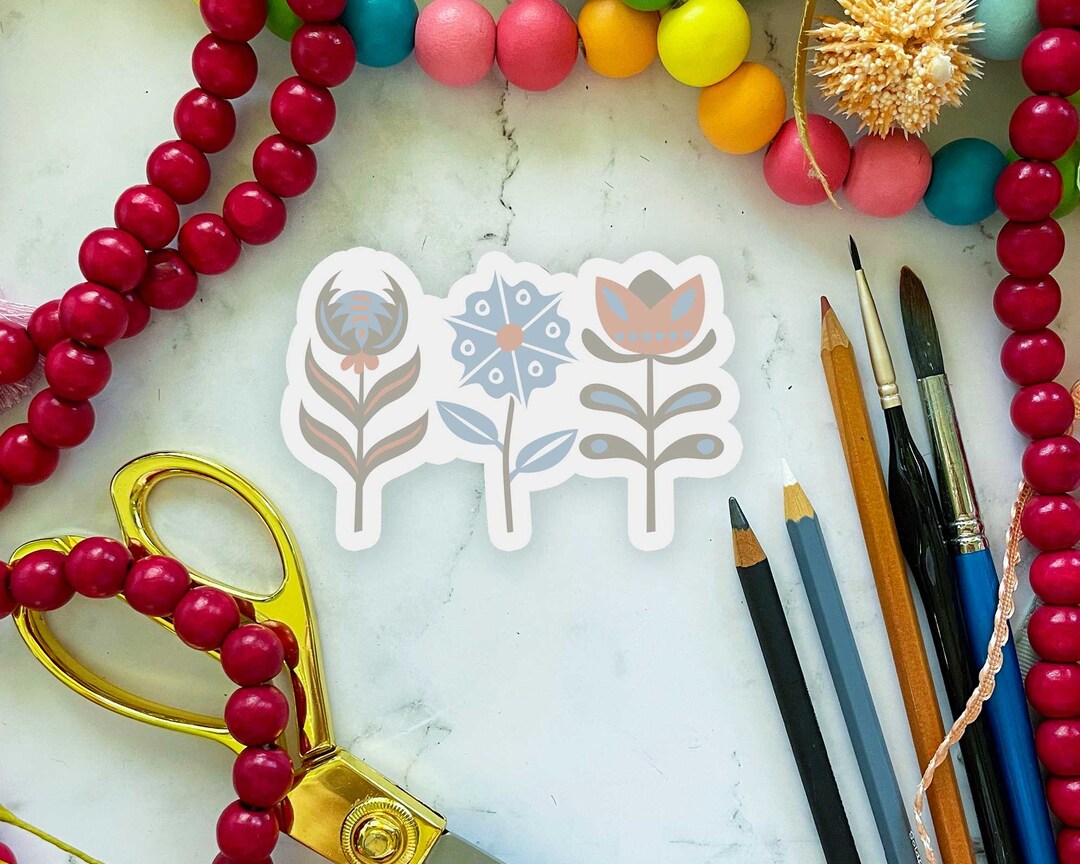 Transgender Flower Sticker - Etsy