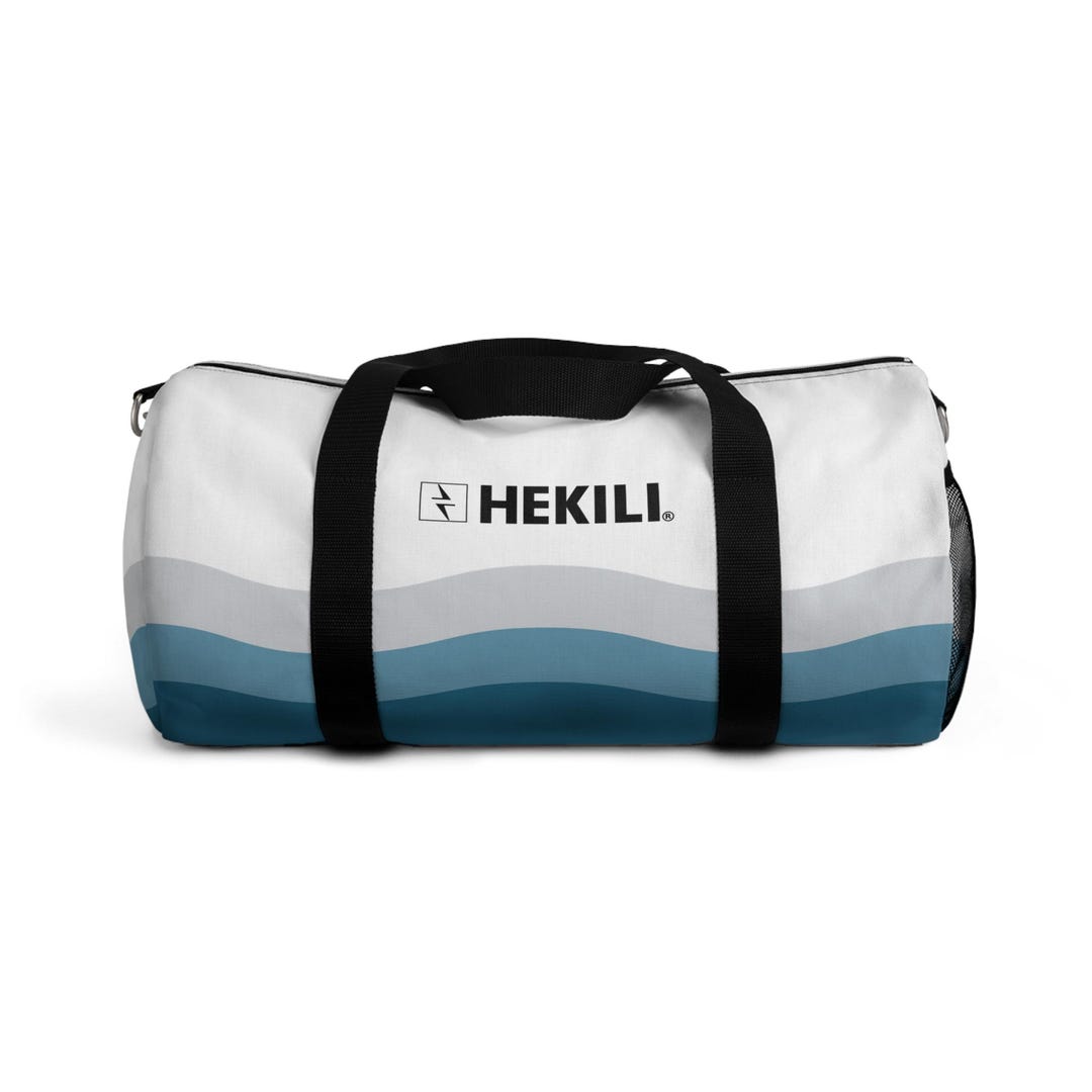 Hekili Duffel Bag, Colorful Wave Pattern, Beach Vibes, Gym Bag, Ocean ...