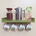 Green Coffee Bar Shelf With Hooks for Hanging Coffee Mugs - Etsy