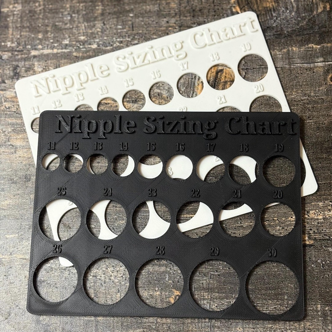 Breast Pump Flange Sizing Chart: Nipple Measuring Tool - Etsy