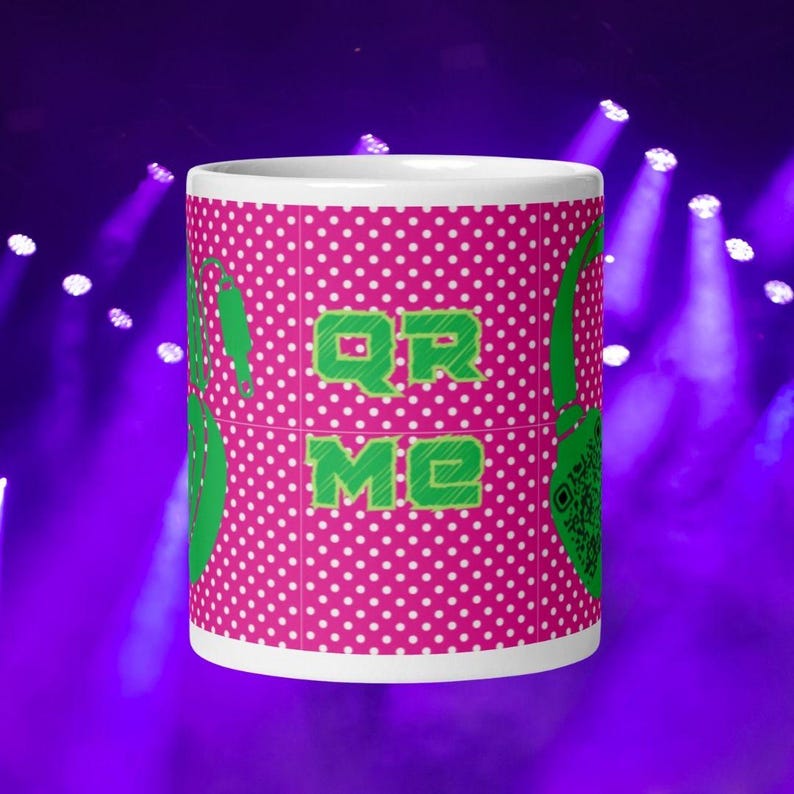 Custom QR Code Mug Polka Dot Design – Share Your Music | Spotify ...