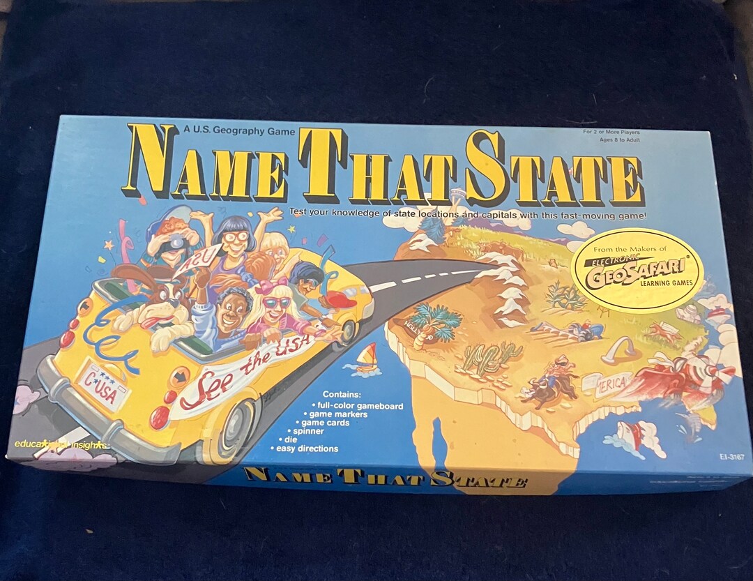 Name That State Board Game - Etsy
