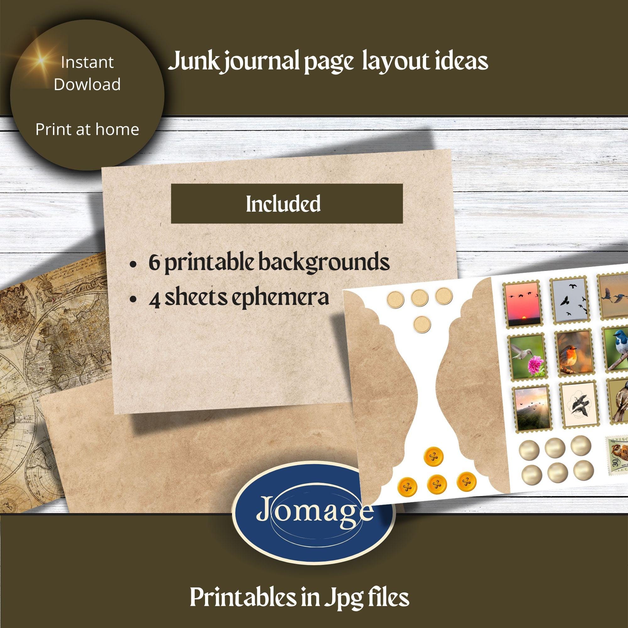 120 Junk Journal Page Layout Ideas for Journal Inspiration DIY - E-book ...