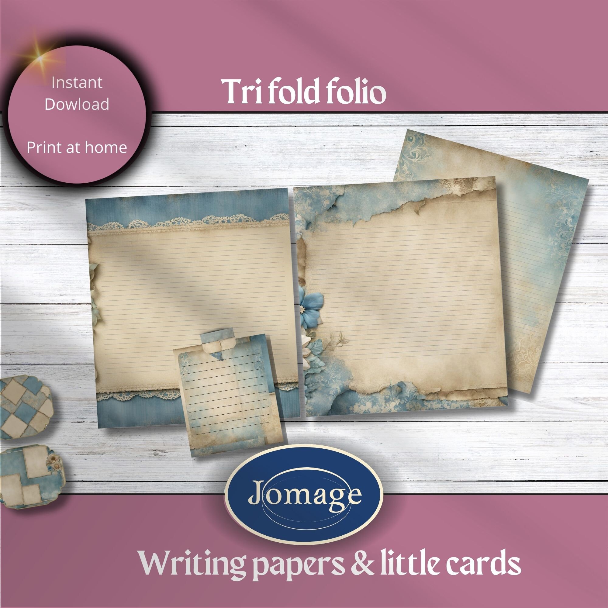 Junk Journal Tri Fold Folio to Make Yourself in a Nice Basic Style in ...
