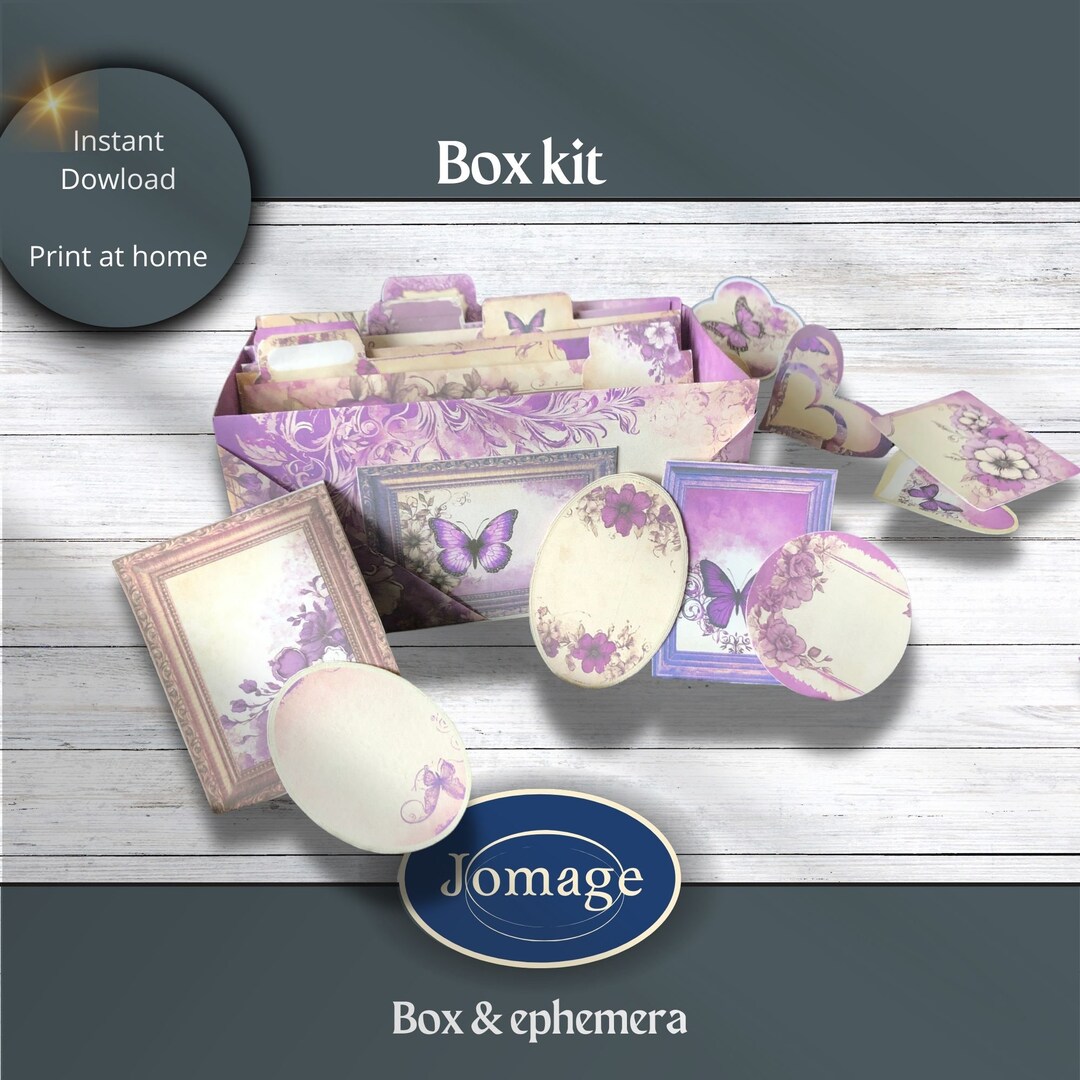 Ephemera Holder Box Kit With Little Junk Journal Fitting in the Box ...