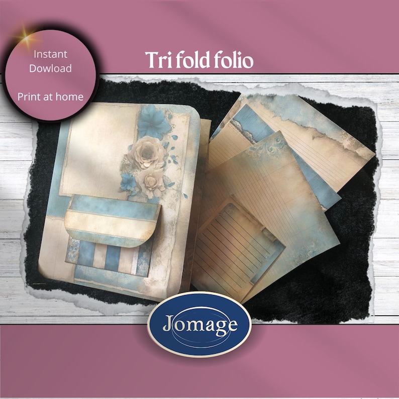 Junk Journal Tri Fold Folio to Make Yourself in a Nice Basic Style in ...