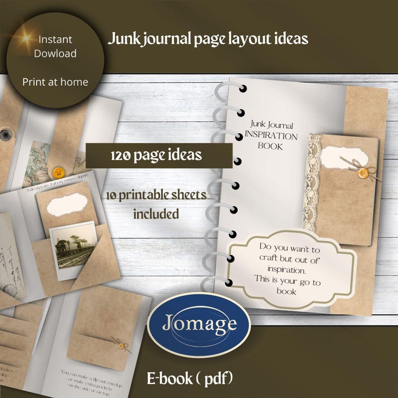 120 Junk Journal Page Layout Ideas for Journal Inspiration DIY - E-book ...