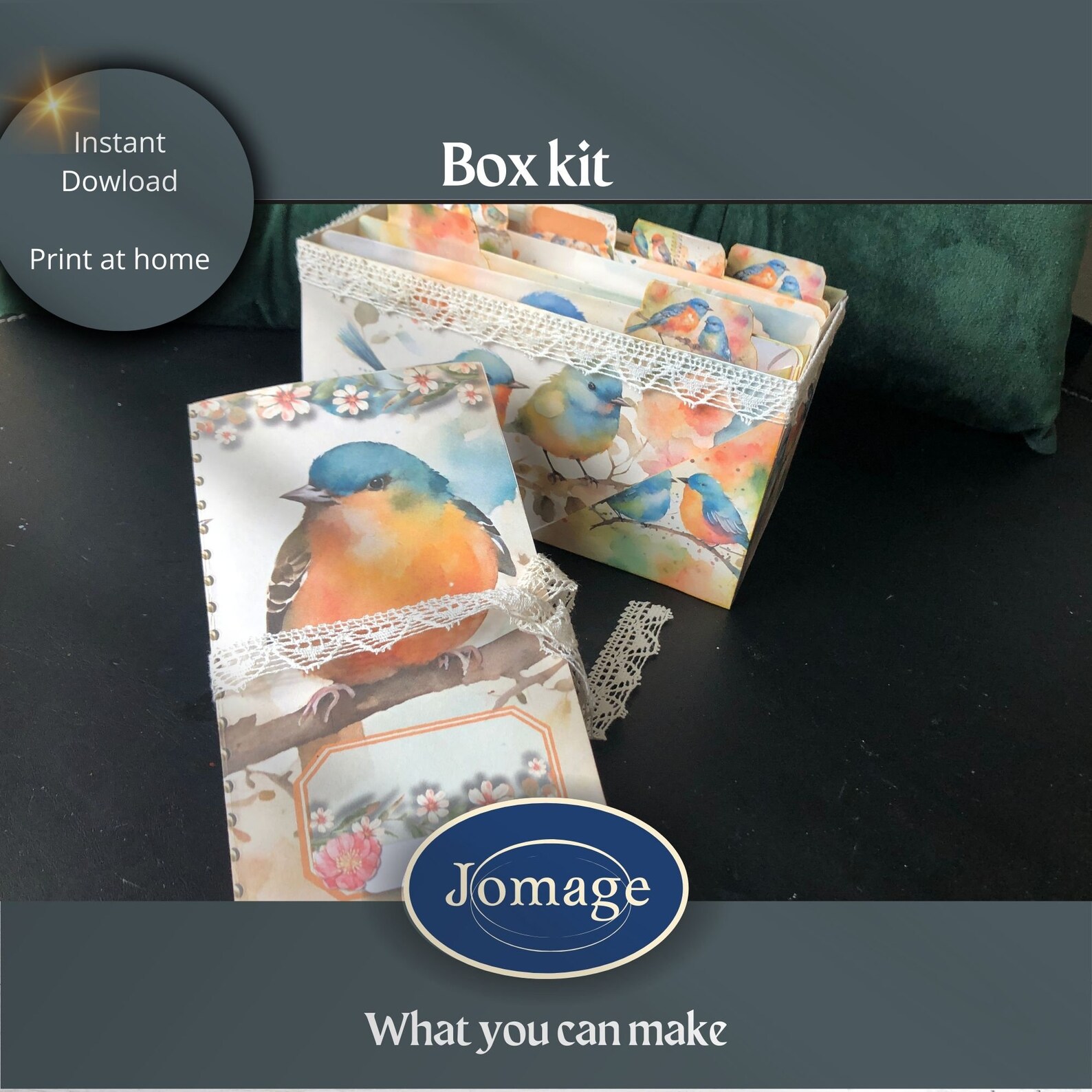 Ephemera Holder Box Kit With Little Junk Journal Fitting in the Box ...
