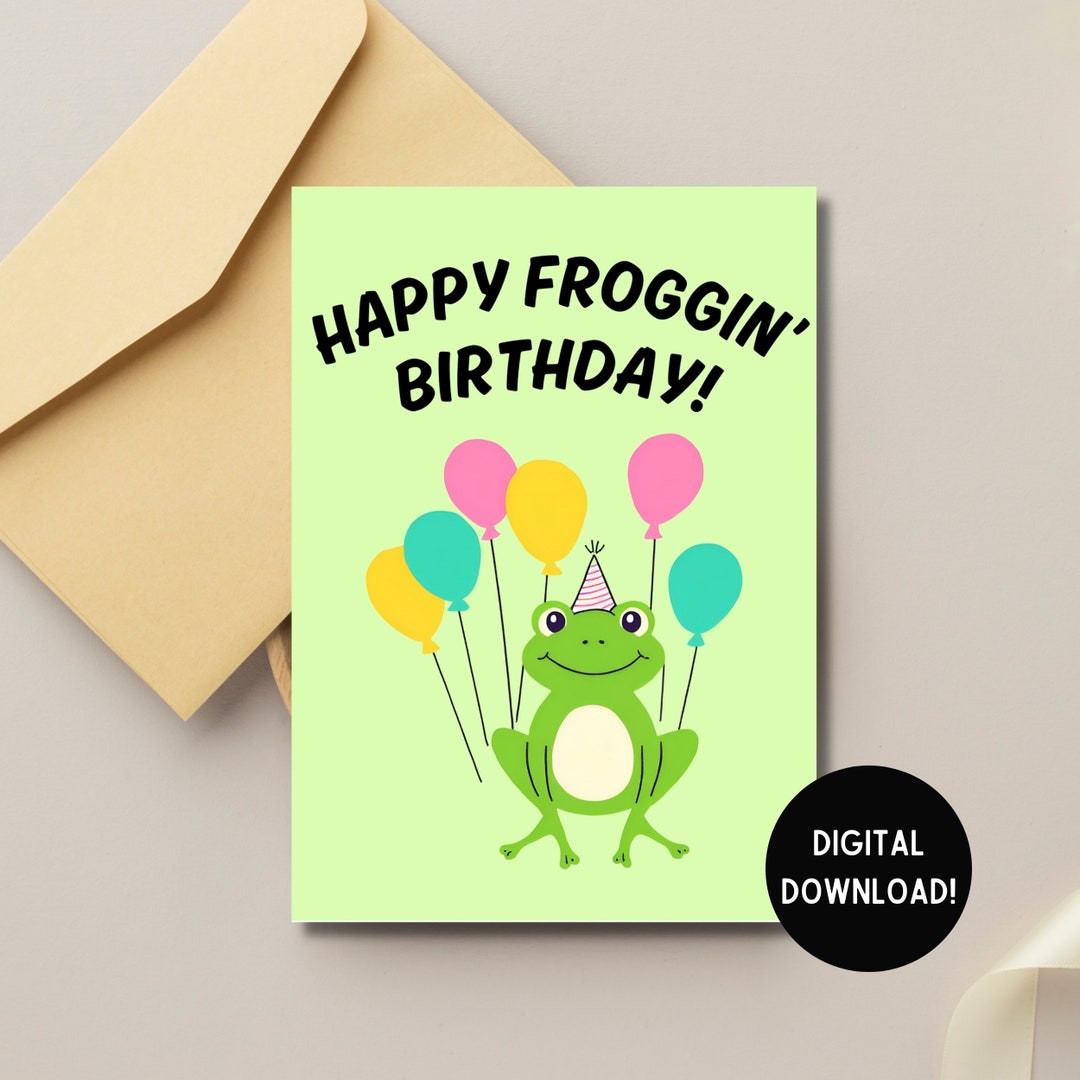 Funny Birthday Card, Digital Download Greeting Card, 5x7 Printable ...
