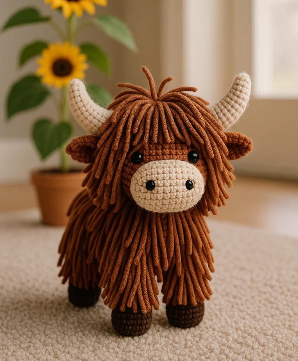 Highland Cow Crochet Pattern - Crochet Cow Pattern, Highland Cow ...