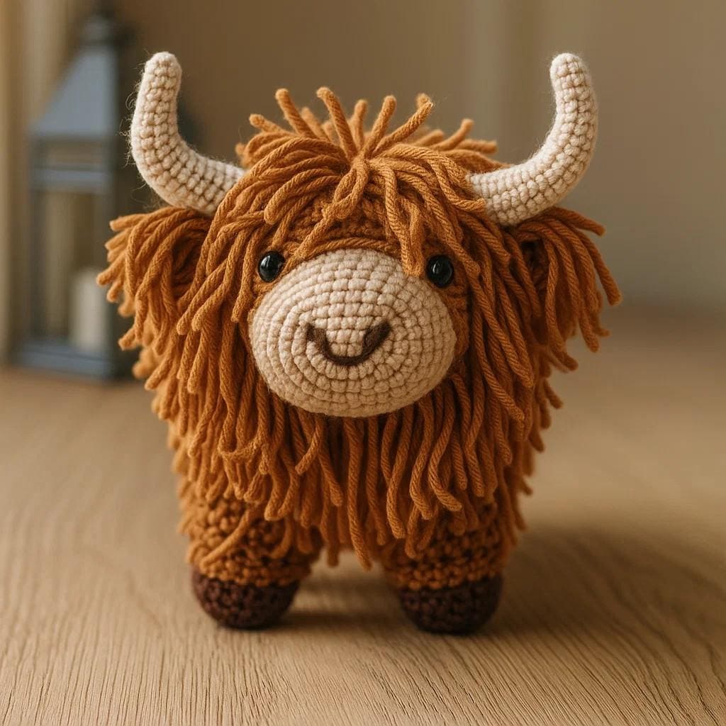 Highland Cow Crochet Pattern - Crochet Cow Pattern, Highland Cow ...