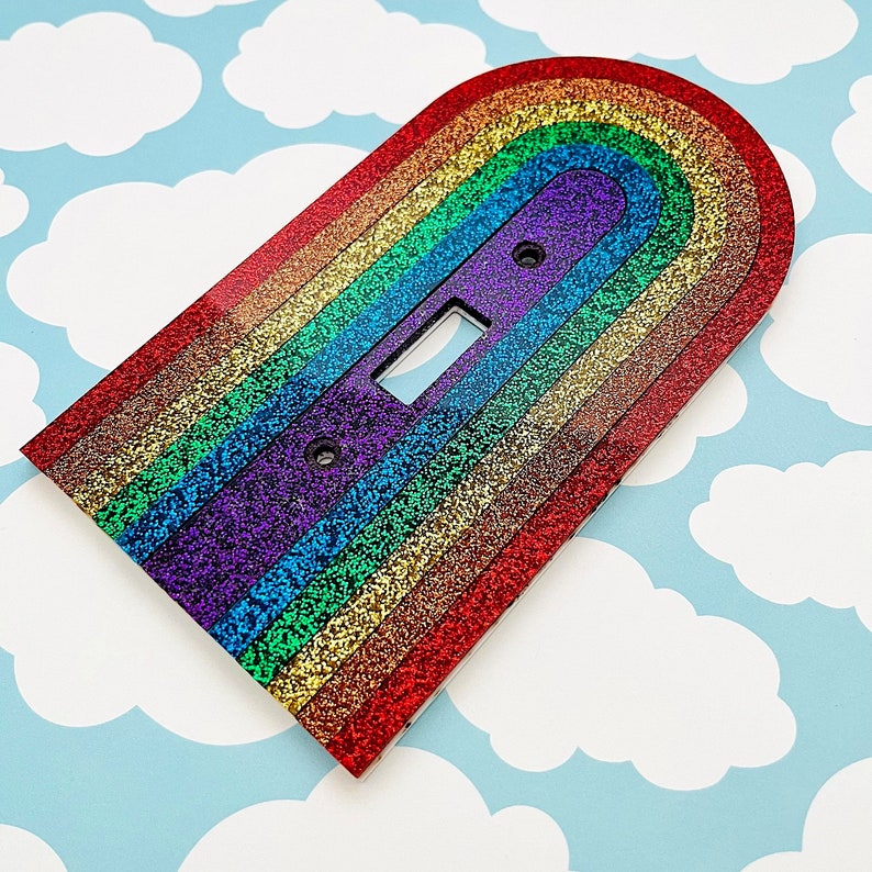 Rainbow Light Switch Plate, Free Shipping - Etsy