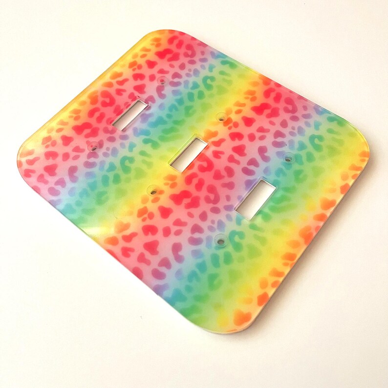 Custom Acrylic Light Switch Plate, Colorful Pattern - Etsy