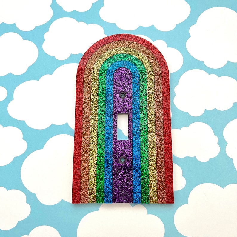 Rainbow Light Switch Plate, Free Shipping - Etsy