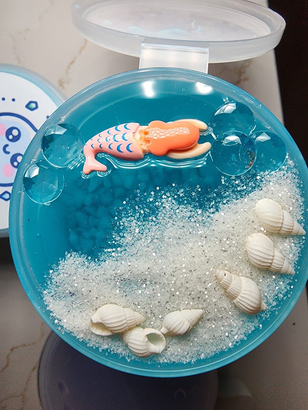 Ocean Bed Slime: Dive Into Serene Sea Breeze Bliss Clear Blue Slime ...