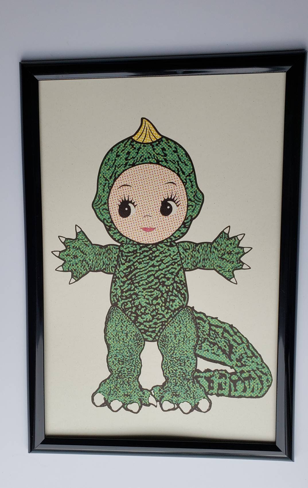 Kewpie Doll Godzilla Art Print Poster Eclectic Wall Art | Etsy