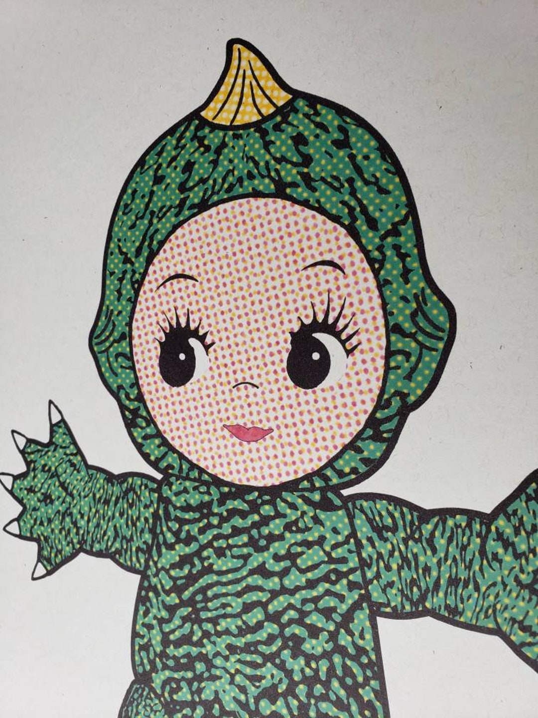 Kewpie Doll Godzilla Art Print Poster - Eclectic Wall Art - Retro Home ...
