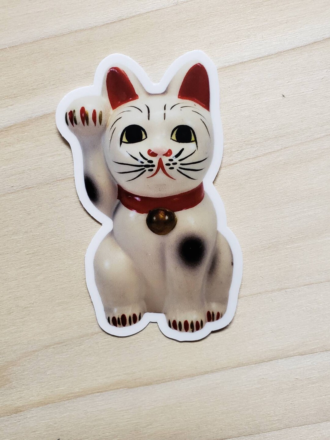 Lucky Cat Sticker, Maneki Neko, Japanese Kitty Sticker, Kitty Cat ...