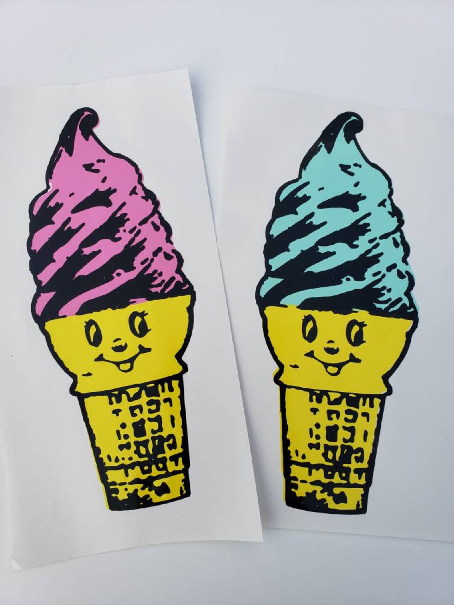 Retro Ice Cream Cone Decal Ice Cream Cone Vintage Style Car | Etsy