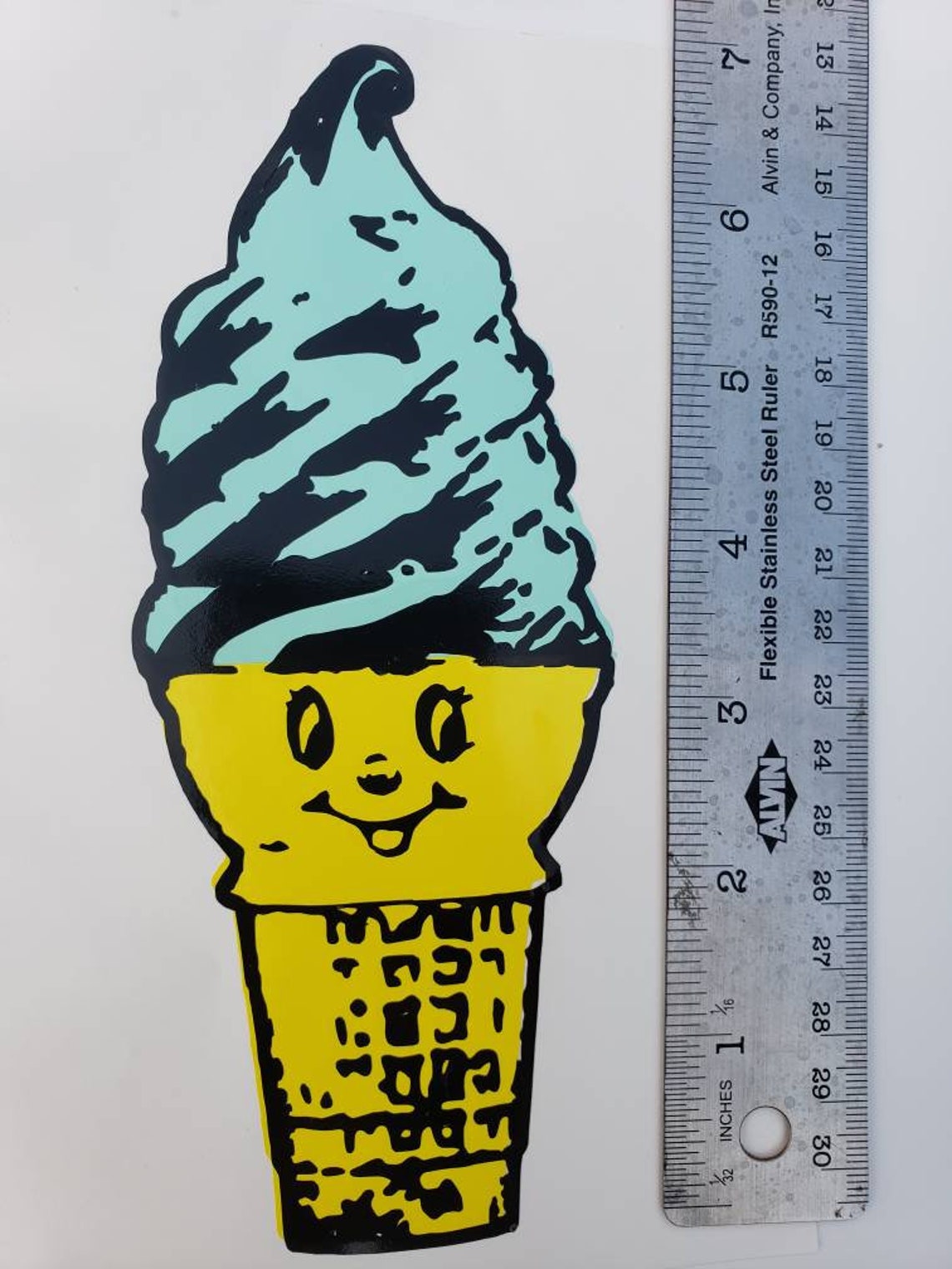 Retro Ice Cream Cone Decal Ice Cream Cone Vintage Style Car | Etsy