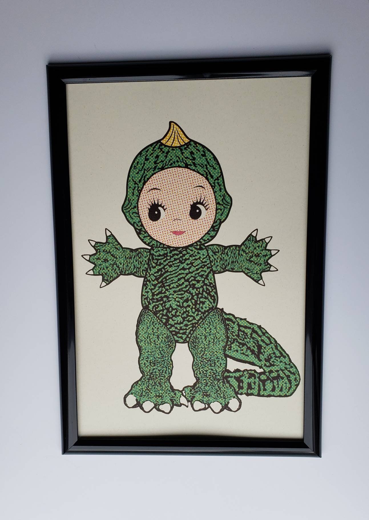 Kewpie Doll Godzilla Art Print Poster Eclectic Wall Art | Etsy