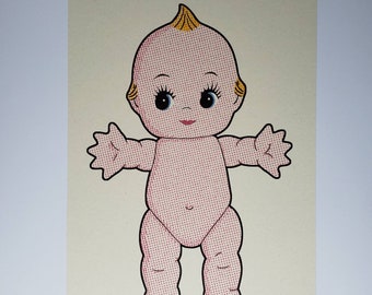 Kewpie Doll Art Poster Pop Art Print Pink Rubber Doll | Etsy