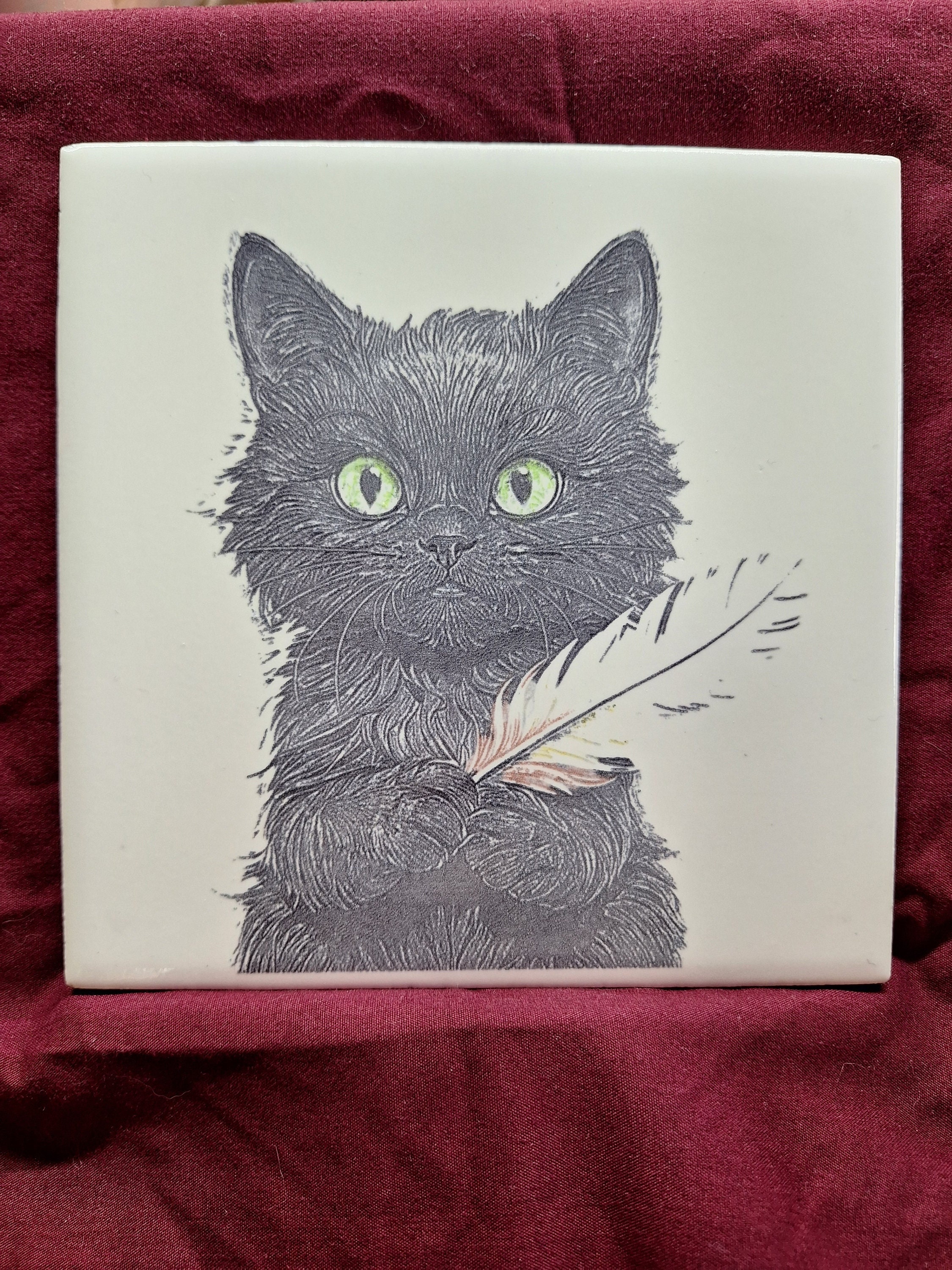 What Bird Custom Lasered Cat Tile - Etsy