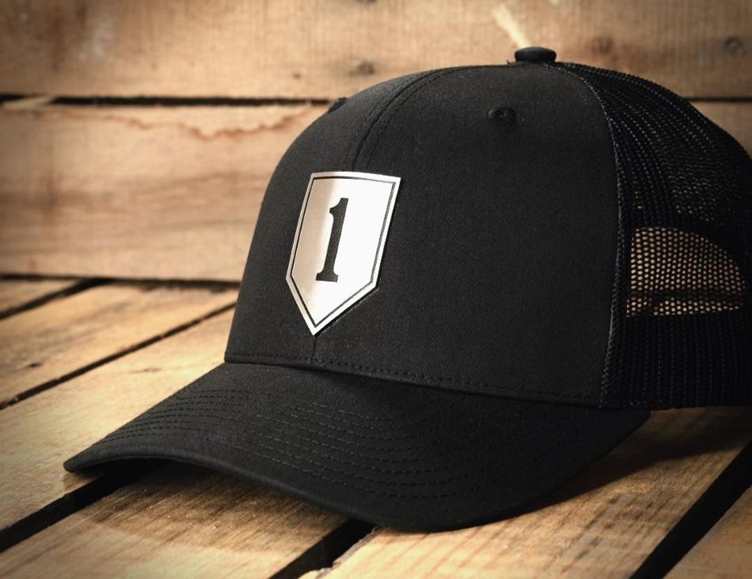 1st Infantry Division Brushed Metal Appearance Badge Hat - Officially ...