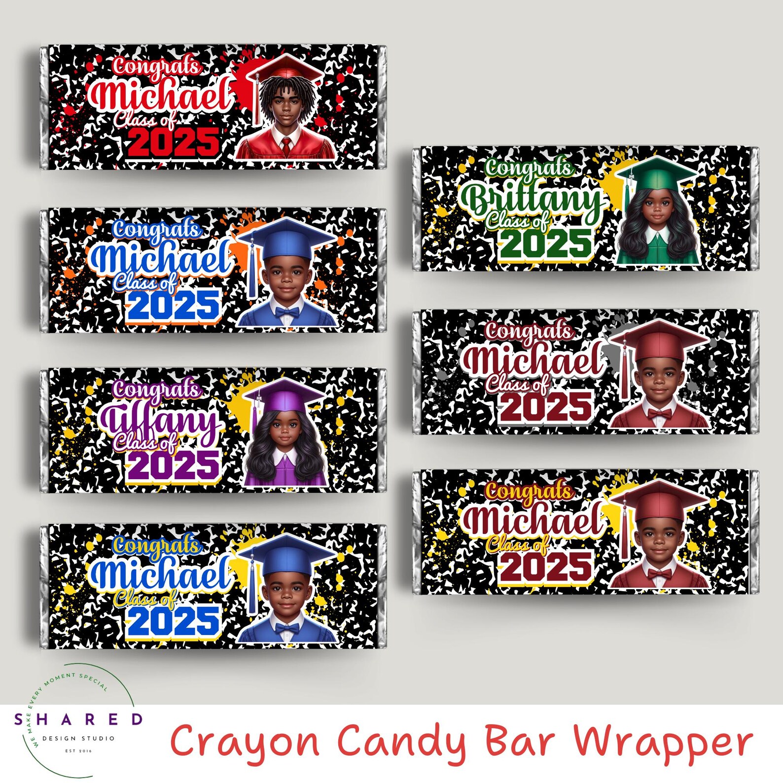 Editable Composition Notebook Graduation Candy Bar Wrapper, Printable ...