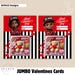 12 Jumbo Valentine's Day Card Bundle, Printable Candy Snack Gift Card ...