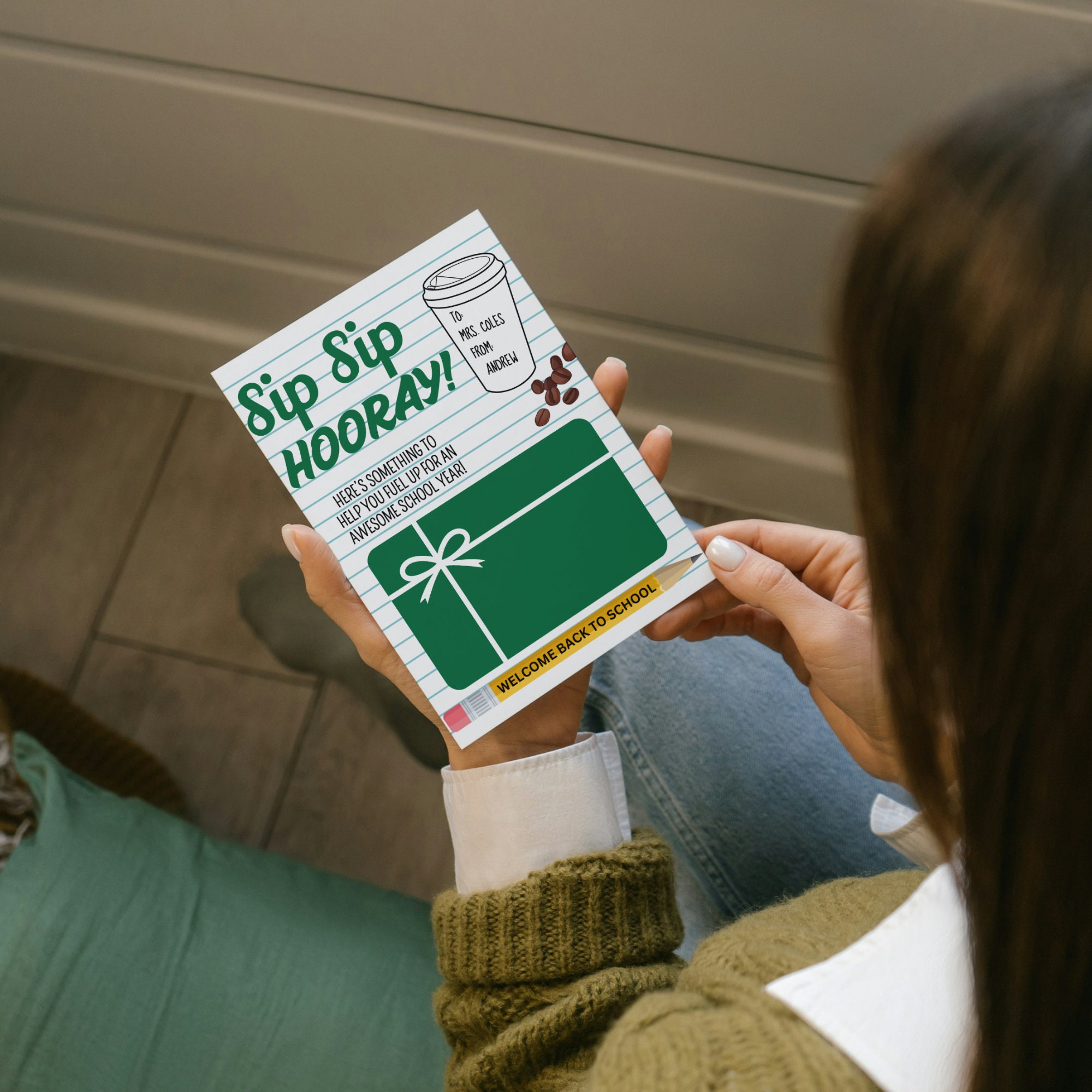 Editable Sip Sip Hooray Back to School Gift Card Holder, Meet the ...