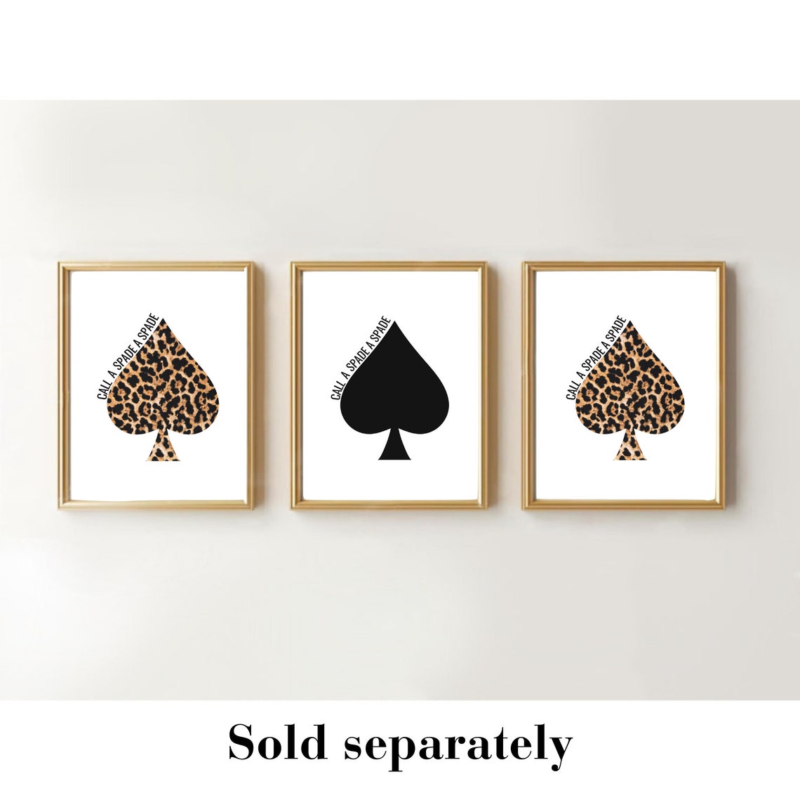 Printable Black Spade Wall Art, Trendy Aesthetic Spade Playing Card ...