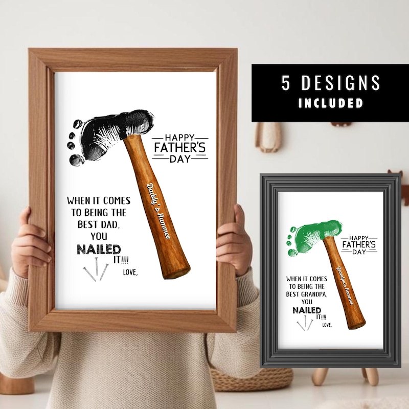 Hammer Footprint Art - Etsy