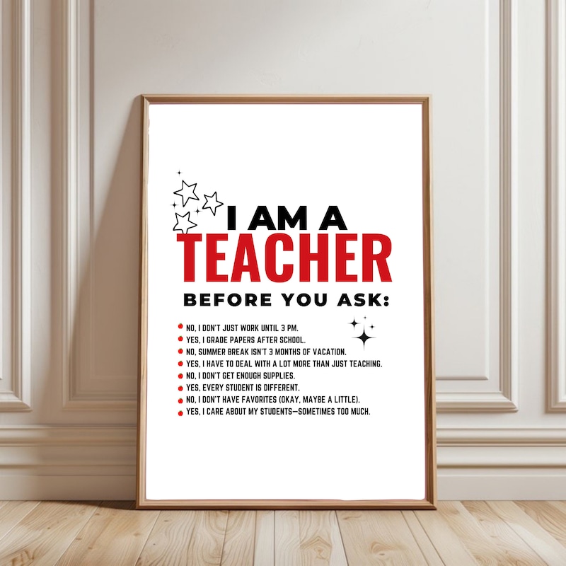 Teacher Wall Art - Etsy
