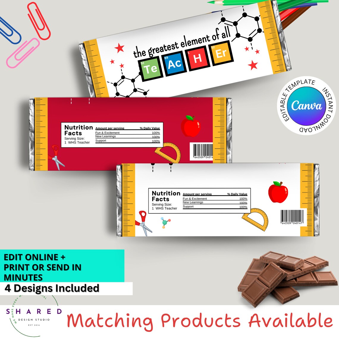 Editable Back to School Chocolate Bar Label, Printable Teacher Candy ...