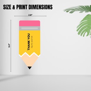 School Pencil Gift Card Holder With Sleeve, Editable Teacher Staff ...