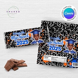 Editable Composition Notebook Graduation Candy Bar Wrapper, Printable ...