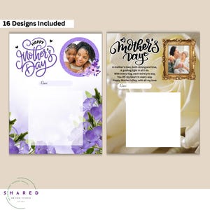16 Mother's Day Jumbo Card Bundle, Editable Candy Snack Gift Card, DIY ...