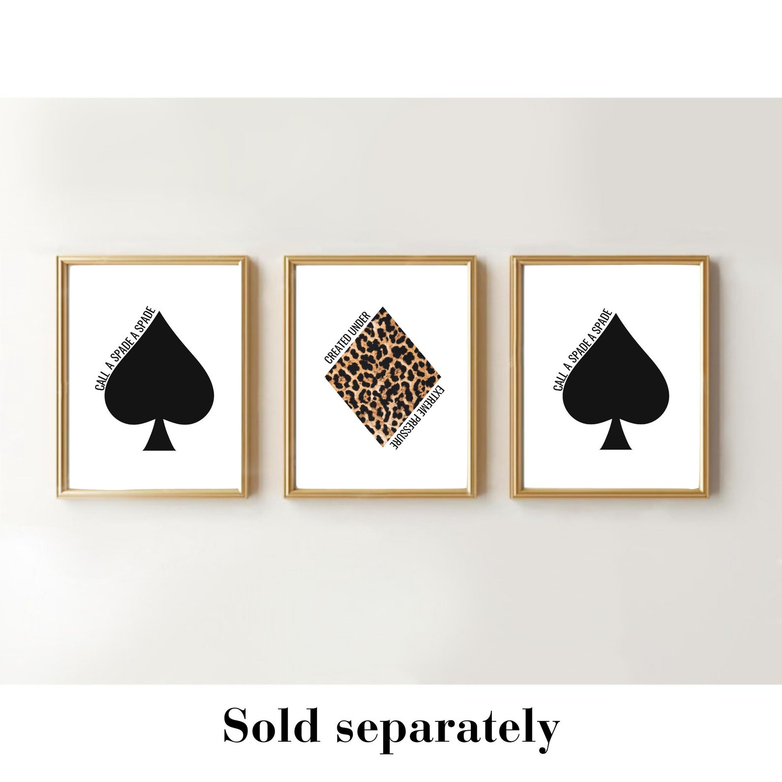 Printable Black Spade Wall Art, Trendy Aesthetic Spade Playing Card ...