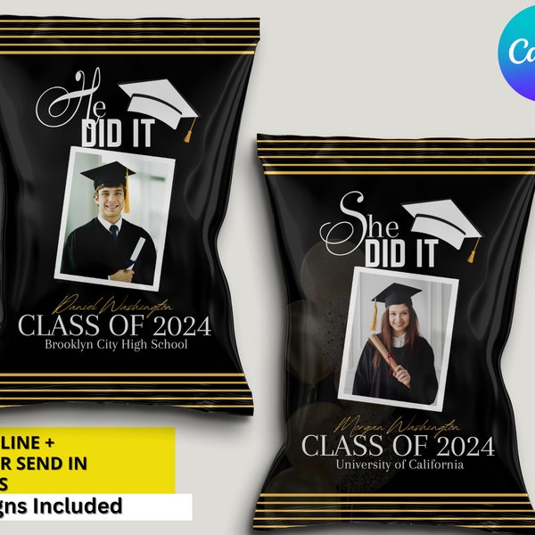 Graduation Chip Bags - Etsy