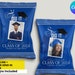 Editable Blue & Gold Graduation Chip Bag Label, Printable Grad Chip Bag ...