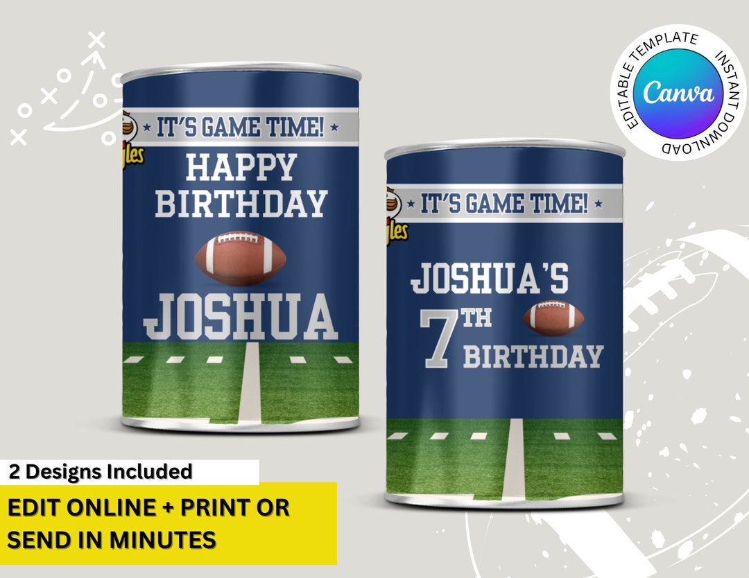 Blue & Silver Colors Dallas Football Team Birthday Party Printable ...