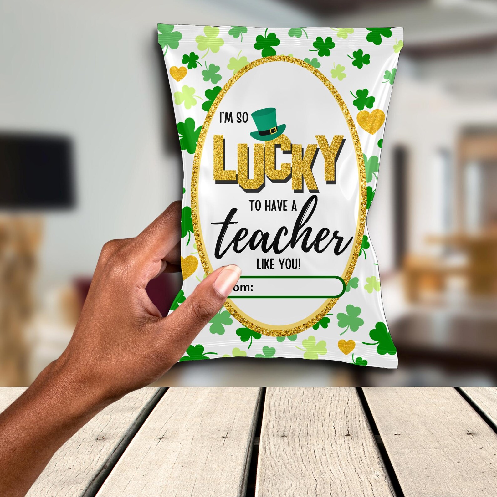 Editable St. Patrick's Day Chip Bag Label Bundle, Printable Green Lucky ...