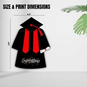 Graduation Gift Card Holder With Sleeve, Editable Grad Cap & Gown Gift ...