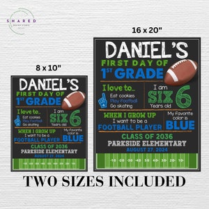 Editable First Day of School Sign, Printable Chalkboard Back to School ...