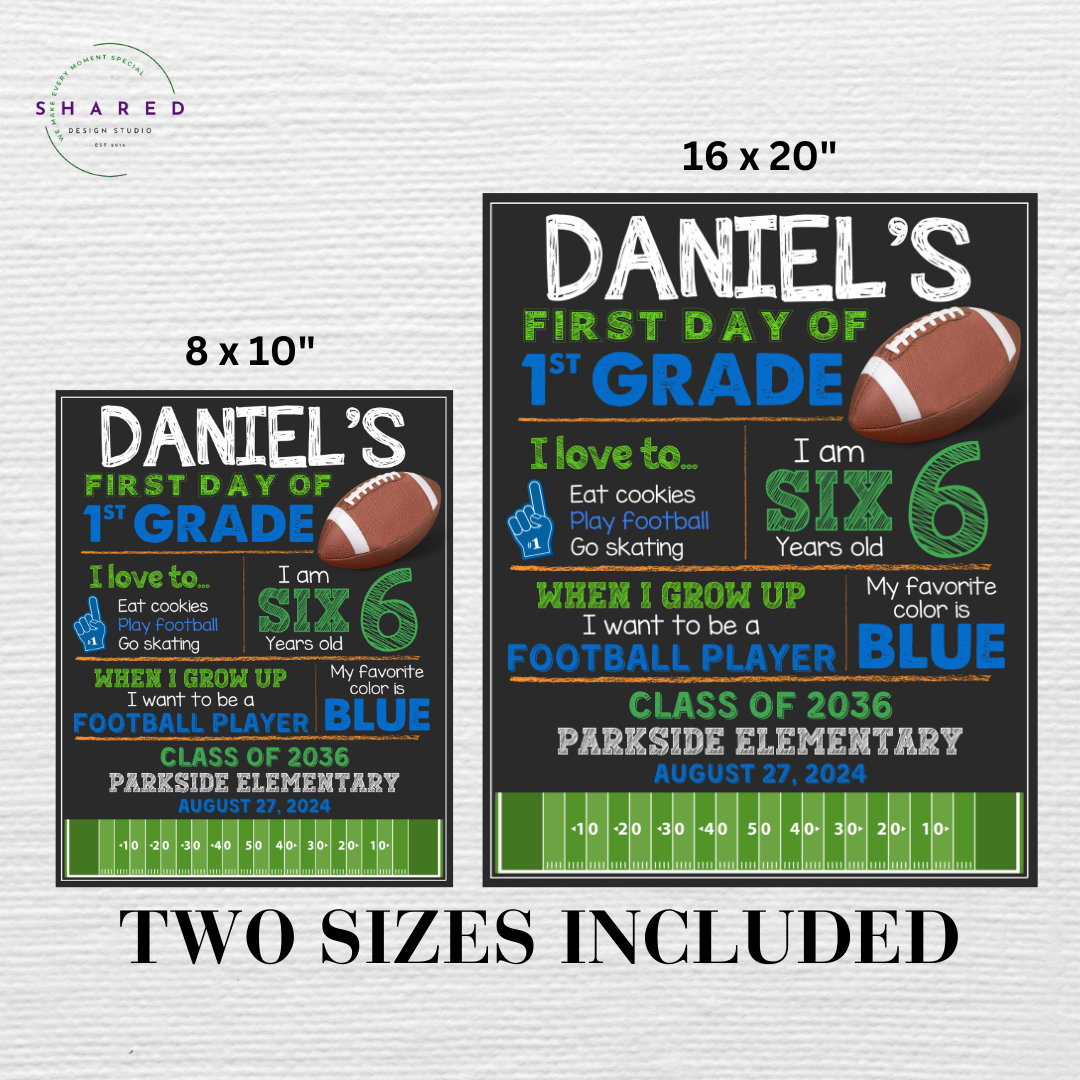 Editable First Day of School Sign, Printable Chalkboard Back to School ...