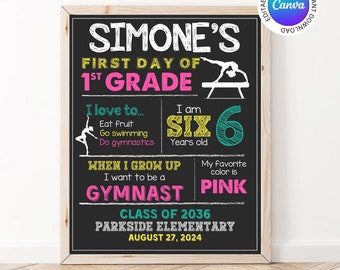 Editable First Day of School Sign, Printable Back to School Sign ...