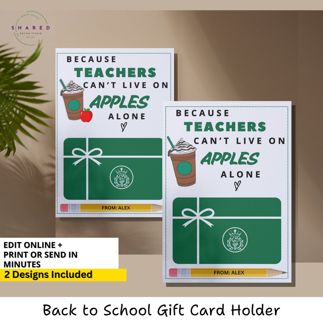 Back to School Gift Card Holder, Teacher Coffee Gift Card, Meet the ...