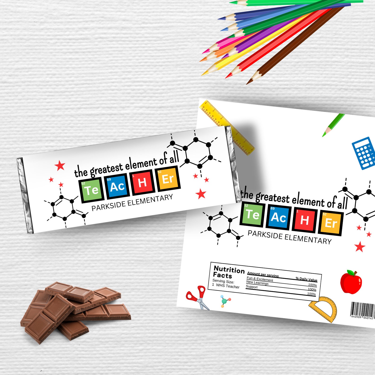 Editable Back to School Chocolate Bar Label, Printable Teacher Candy ...