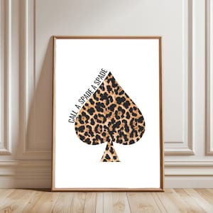 Printable Black Spade Wall Art, Trendy Aesthetic Spade Playing Card ...